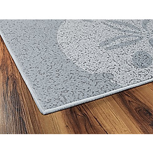 Brumlow Mills Beach and Ocean Area Rug for Living or Bedroom Carpet, Dining or Kitchen Rug, Deck, Patio or Home Decor, 2'6" x 3'10", Muted Blue Sand Dollars