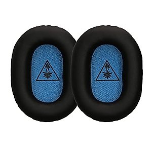 kwmobile Ear Pads Compatible with Turtle Beach Beach Recon 70 Earpads - 2X Replacement for Headphones - Black