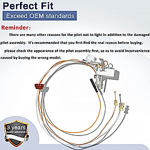 Upgraded 9003542 Natural Gas Pilot Assembly, 9003542 Pilot Assembly Replacement for Natural Gas Water Heater,100109295 18324-190 Water Heater Parts Compatible with A.O.Smith, Kenmore, State GS and GSX