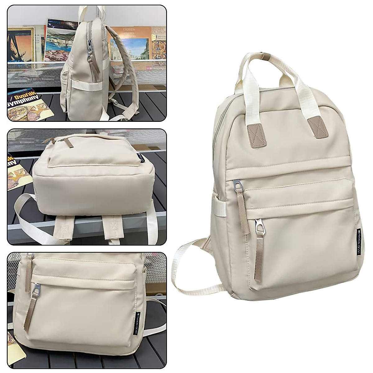 Laptop Backpack for Women Laptop Backpack Travel Business Computer Tote Bag for Girls Work Travel (Beige)