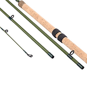 13ft 4 Pieces Carbon Fiber Sections Centerpin Float Fishing Rod Wooden Handle Steelhead Fishing Light LINE WT 6-10lbs