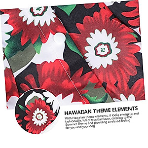 3pcs XXL Pet Fashionable Breeze Fashion Apparel Decorative Red Printed Outfit in Clothing Style Small Clothes Cartoon Chic Cats Sleeveless Themed Puppies Beach Summer Red- T-