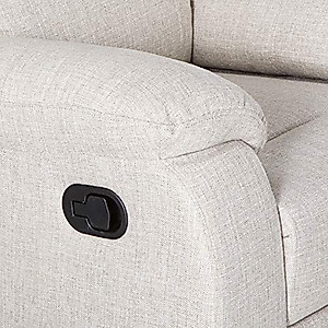 Christopher Knight Home Michelle Gliding Recliner,Stainless Steel, Beige + Black