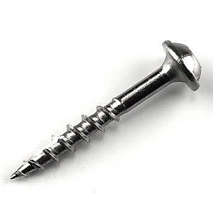 Kreg SML-C125S5-100 Stainless Steel Pocket-Hole Screws, 1 1/4 Inch, #8 Coarse Thread, Maxi-Loc Head, (100 Count)