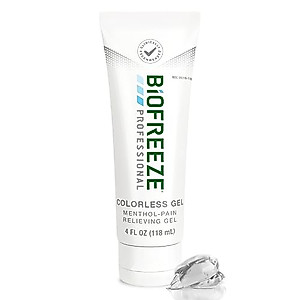Biofreeze Professional Gel Pain Relief, Knee & Lower Back Pain Relief, Arthritis Pain Reliever, Sore Muscle Relief, Neck Pain Relief, Cooling Joint Pain Relief, Colorless Menthol Gel 4 Fl Oz