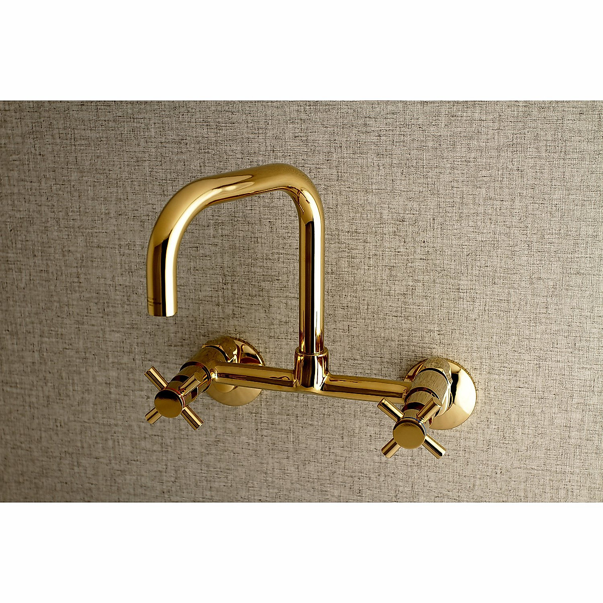 Kingston Brass KS413PB Concord Kitchen Faucet, 6-11/16" in Spout Reach, Polished Brass