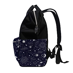 Galaxy Moon Stars Diaper Bag Travel Backpack Large Capacity Tote Nappy Bag Organizer for Baby Care(11eb12d2)