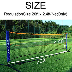Pickleball Replacement Net for Indoor Outdoor Fits Most Free-Standing Pickle Ball Frame Come with Outdoor Pickleballs for Portable Pickleball Net System