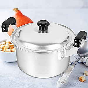 Stock Pot with Lid Korea Ramen Pot Noodle Cooking Pot Kitchen Stock Pot Congee Cookware Saucepan Ramyun Pot with Handle for Soup Milk Butter Stew Pasta Korean Noodle Pot
