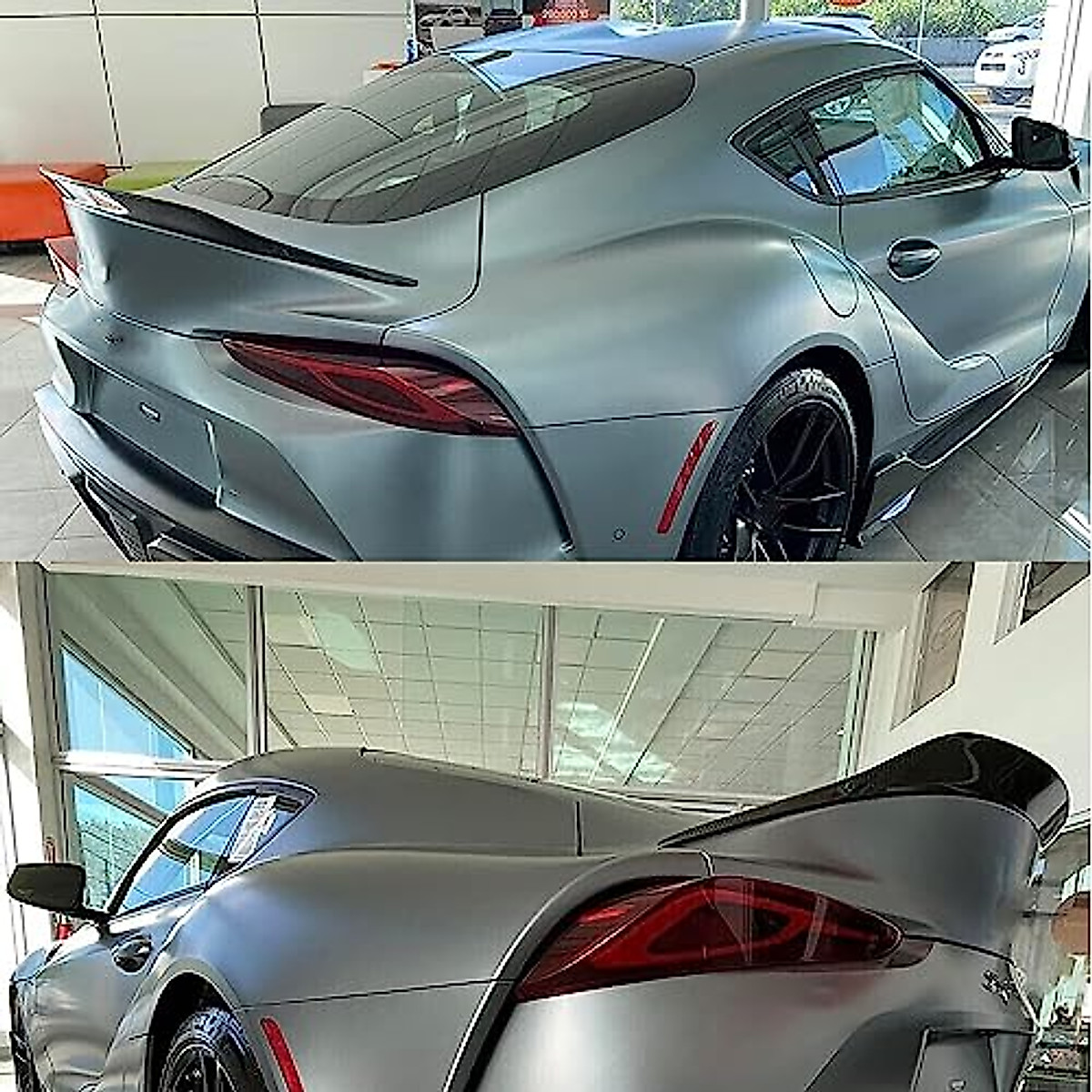 ELZEM Compatible with Supra A90 A91 2019-2022, Car Rear Spoiler Trunk Tuning Boot Wing, Carbon Fiber, Body Kit Sports Styling Racing Refit