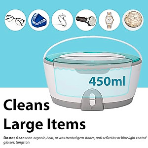 ETONVILLE Ultrasonic Retainer Cleaner Machine | Perfect for Dentures, Mouth Guards and Jewelry | Easy to Fill & Dump with Removable Tank