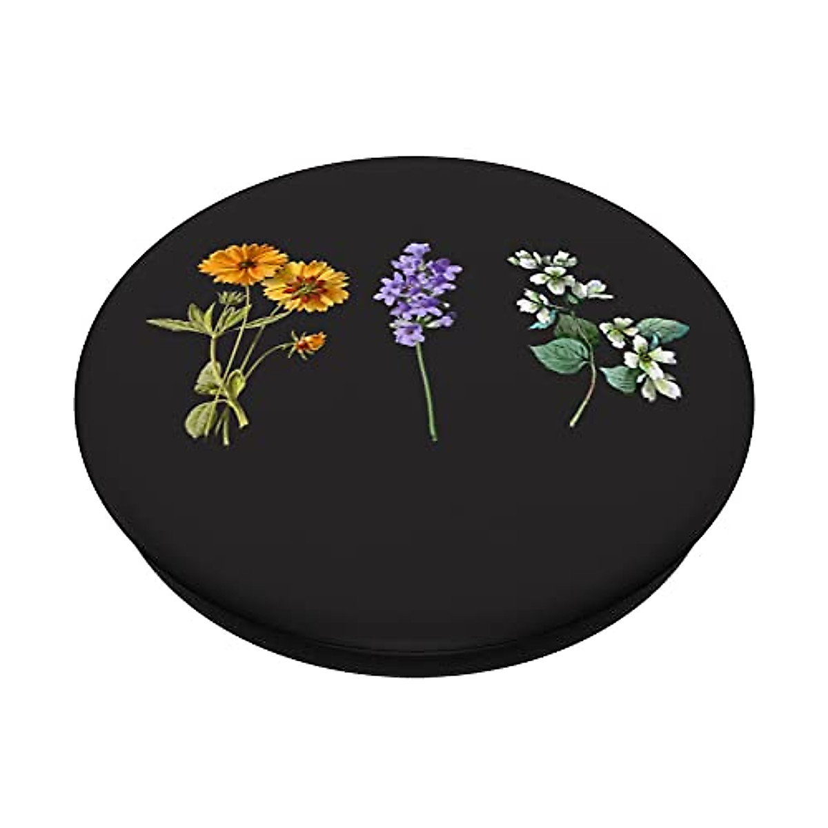 Vintage Garden Flowers Lavender Sunflower PopSockets Swappable PopGrip