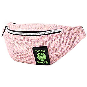 Dime Bags Stash Pack Hemp Waist Pack | Small Hipster Fanny Pack with Adjustable Strap (Pink)