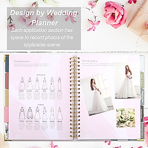 Wedding Planner Book and Organizer For The Bride,Engagement Gift for Newly Engaged Couples，Bride To Be Gifts-Planning Stickers,Pocket Folder,Ballpoint Pen and Card.