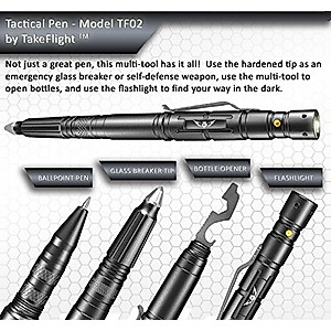 Tactical Pen Gifts for Men – Fathers Day Gift for Dad | LED Tactical Flashlight Multitool for EDC Gear – Cool Gadgets, Tactical Gear, Military Gear, Groomsmen Gifts for Men that Have Everything