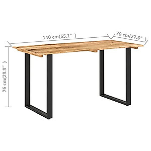 NusGear Dining Table 55.1"x27.6"x29.9" Solid Acacia Wood -474