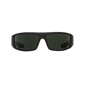 Spy Logan Sunglasses Matte Black With Happy Gray Green Polarized Lens