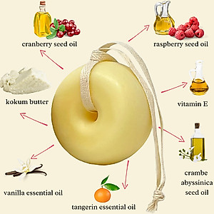 EARTH IS...Conditioner Bar - All Hair Types – All-Natural Hydrating Hair Conditioner – Eco-Friendly Hair Moisturizer – Plastic Free - PH-Balanced – Vegan – Concentrated – Biodegradable – Zero Waste, 3.2oz (Berry Blend with Raspberry)