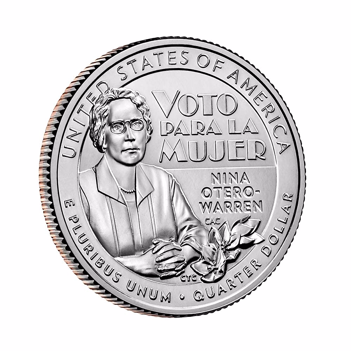 2022 D American Women, Washington Nina Otero-Warren Quarter Uncirculated