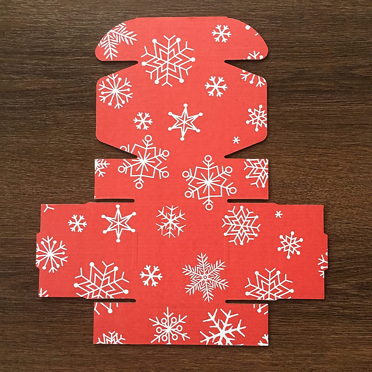 Green Recyclable Cardboard Small Gift Mailer Boxes for Shipping Packaging Craft Gifts Giving Products (Red and White, 4 x 4 x 2 Inch)