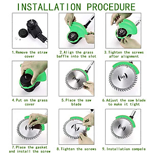 Cordless Electric String Trimmers Metal Blade,4 Pcs Electric Grass Trimmer Blade Edger Lawn Tool Accessory for Cordless String Trimmer Electric Weed Eater Battery Powered Weed Wacker Brush Cutter