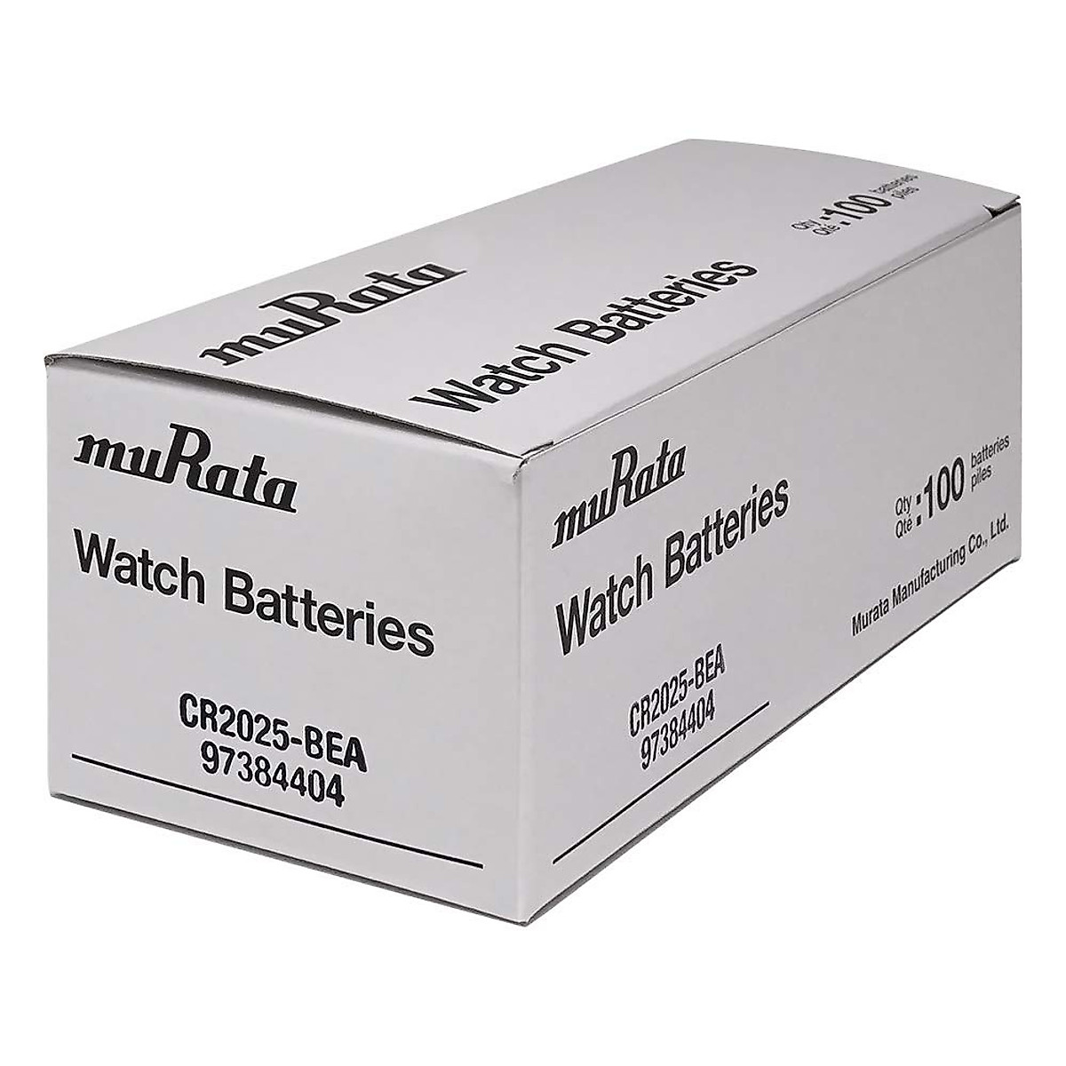 Murata CR2025 Battery DL2025 ECR2025 3V Lithium Coin Cell (100 Batteries)
