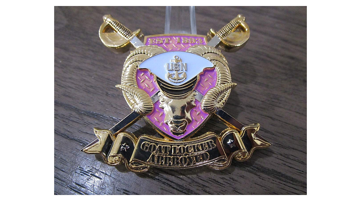 Navy Chief CPO Pink Challenge Coin - CPO Deckplate
