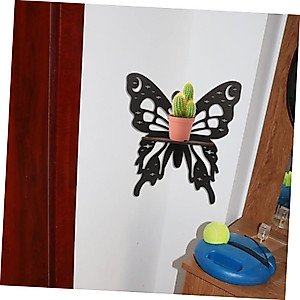 LIFKICH Butterfly Corner Shelf Wooden Floating Shelf Storage Rack for Wall Decor for Displaying Photos and Decorative Items Bedroom Living Room Bathroom