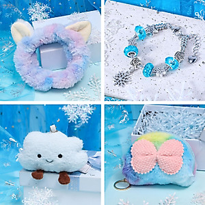 Golray Frozen Toys for Girls Kids Elsa Gift 6 7 8 9 10 Years Old, Light Up Pillow Stationery Plush Lock Diary Water Cup Fluffy Accessories Teen Princess Toy Christmas Birthday Gift for Girl Age 6+