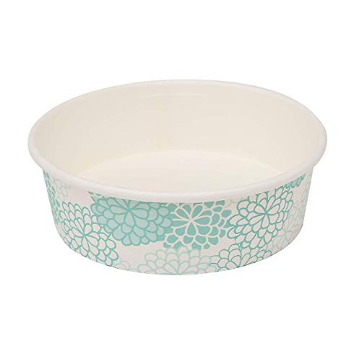 Glad for Pets Disposable Feeding Bowls | Small Dog Bowls in Teal Pattern | 1.75 Cup Feeding Size, 50 Count - Dog Bowls are Great for Dry and Wet Dog Food or Water