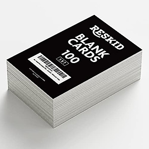 Reskid 100 Pack of White Cardstock - Thick Paper - 5 x 7" Blank Heavy Weight 110lb/14pt Cover Card Stock - Great For Invitations, Announcements and More (5x7, inches)
