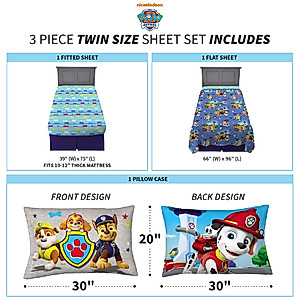 Franco Kids Bedding Super Soft Microfiber Sheet Set, Twin, Paw Patrol
