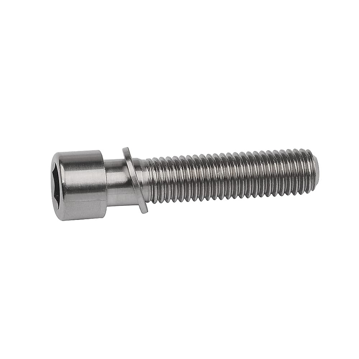 Wanyifa Titanium M7 32mm 1.0mm Pitch Allen Hex Socket Head Bolt Screw with Washer Pack of 4(Silver)