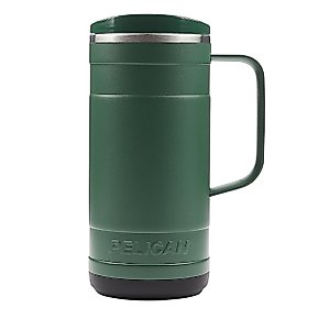Pelican Hydration Pelican Ridge™ 18 oz Vacuum Insulated Tumbler - Recycled Stainless Steel Double Wall Travel with Dual Lid, Powder Coated Insulated Coffee Mug For Hot Cold Drinks, Hunter