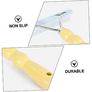 Mipcase 2 pcs Tool Detangling Horses Skin Accessory Hair Combing Instantly Tooth Long Scrubber Cleaning Rake Brush Cats Massager Care Great Kit Comb Wets Dematting Handle