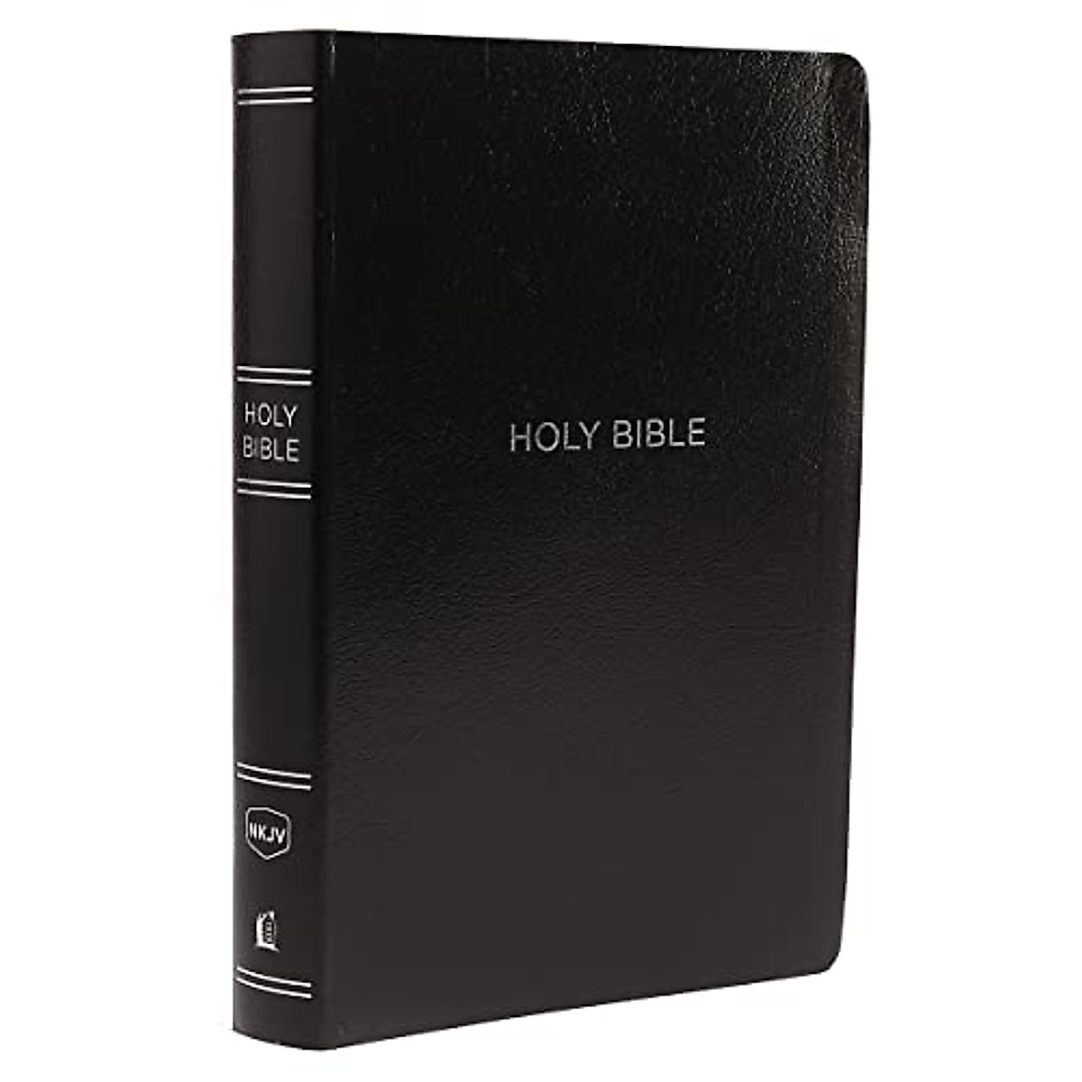 NKJV Holy Bible, Giant Print Center-Column Reference Bible, Black Leather-look, Thumb Indexed, 72,000+ Cross References, Red Letter, Comfort Print: New King James Version
