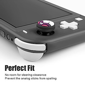 Silicone Joycon Thumb Grip Caps, Joystick Cover Compatible with Nintendo Switch/OLED/Switch Lite, Soft Silicone Joystick Grips Button Covers for Joycon Controller,4pcs (Blue+White+Purple+Gray)