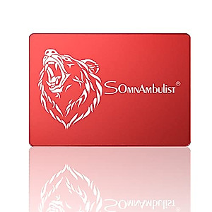 Somnambulist 2.5 Inch SATA 3 120GB 240GB 60GB SATA3 SSD Internal Hard Drive for Laptop (Red Bear-60GB)