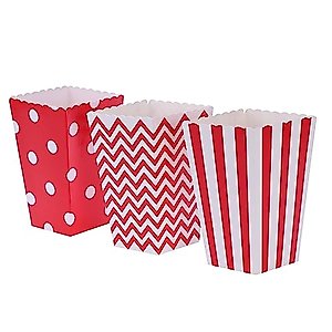 ULTECHNOVO 30pcs Popcorn Snack Box Container Pink Containers Paper Boxes for Food Popcorn Boxes Candy Popcorn Movie Night Popcorn Boxes Candy Bags Food Paper Container Popcorn Carton Chicken