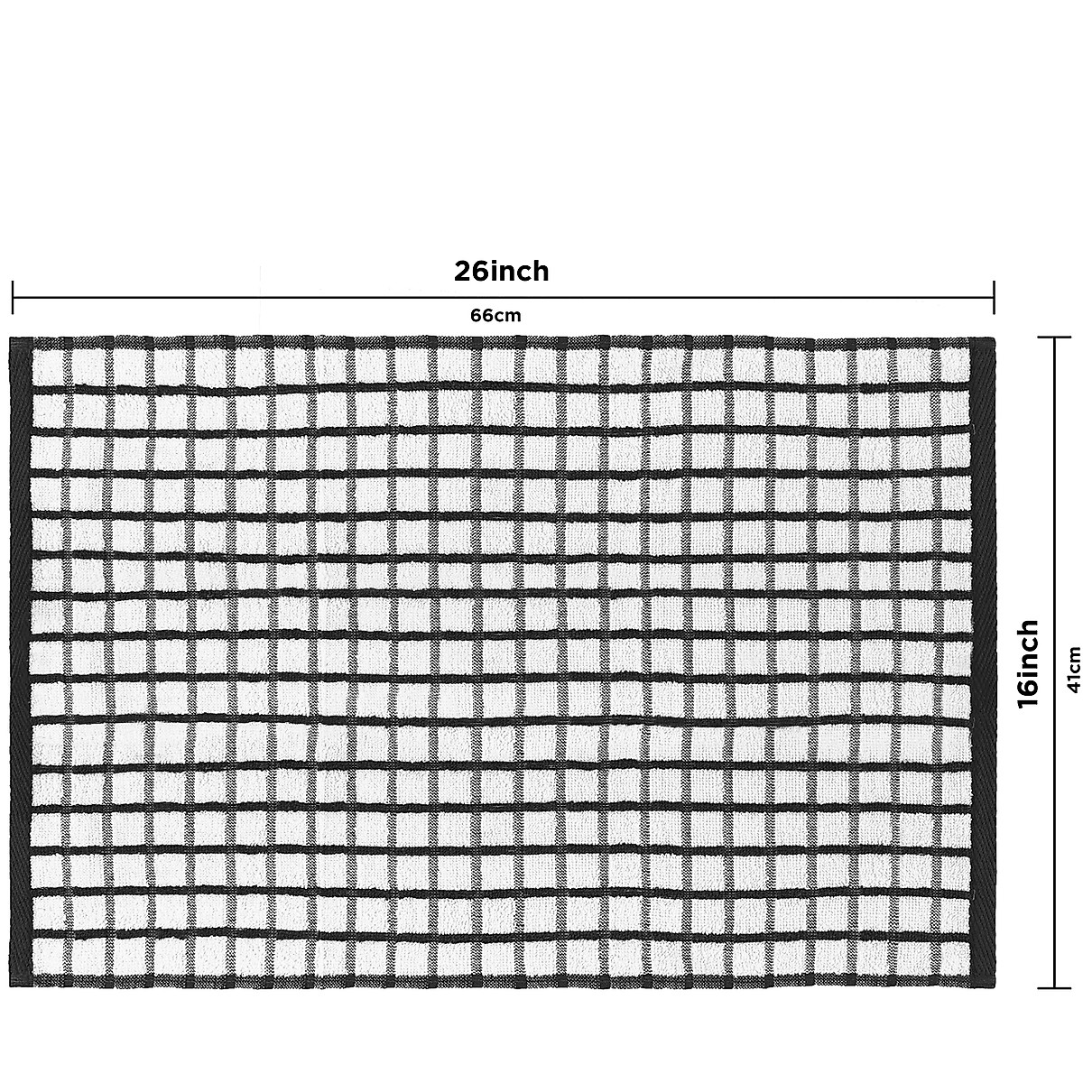 White Classic [8 Pack] Premium Dish Towels for Kitchen, with Hanging Loop - Heavy Duty Absorbent 100% Cotton 410 GSM Terry Kitchen Towels, 16x26 (Multi)