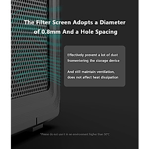 ADJNPCY Dust Filter for Synology NAS DS920+ DS420+ DS918+ DS418play Dustproof PVC Cover - Black