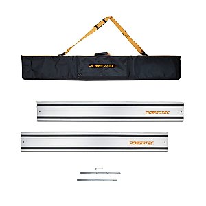 POWERTEC 71550 110" Track Saw Guide Rail Kit for Makita or Festool Track Saw| Includes 2x55 Guide Rails/Protective Guide Rail Bag/Rail Connectors