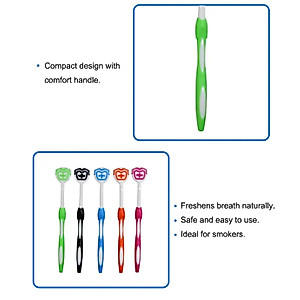 5 Pack Tongue Scraper Brush, Tongue Scraper, Tongue Cleaner, Tongue Brush, Tongue Scraper Cleaner, Tongue Brushes, Helps Fight Bad Breath, 5 Tongue Scrapers