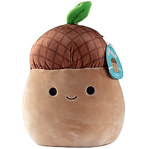 Squishmallows Original 10-Inch Mac The Acorn - Official Jazwares Plush - Collectible Soft & Squishy Holiday Stuffed Animal Toy - Gift for Kids, Girls & Boys