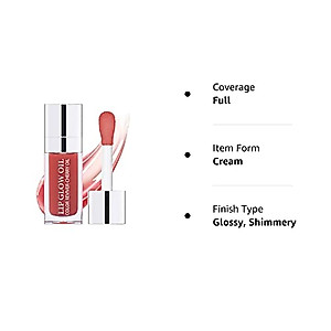 Sea-Maid Plumping Lip Oil, Hydrating Gloss Tinted Lip Balm Transparent Lip Care, Big Brush Head Glitter Shine, Long Lasting Nourishing Non-sticky Fresh Texture