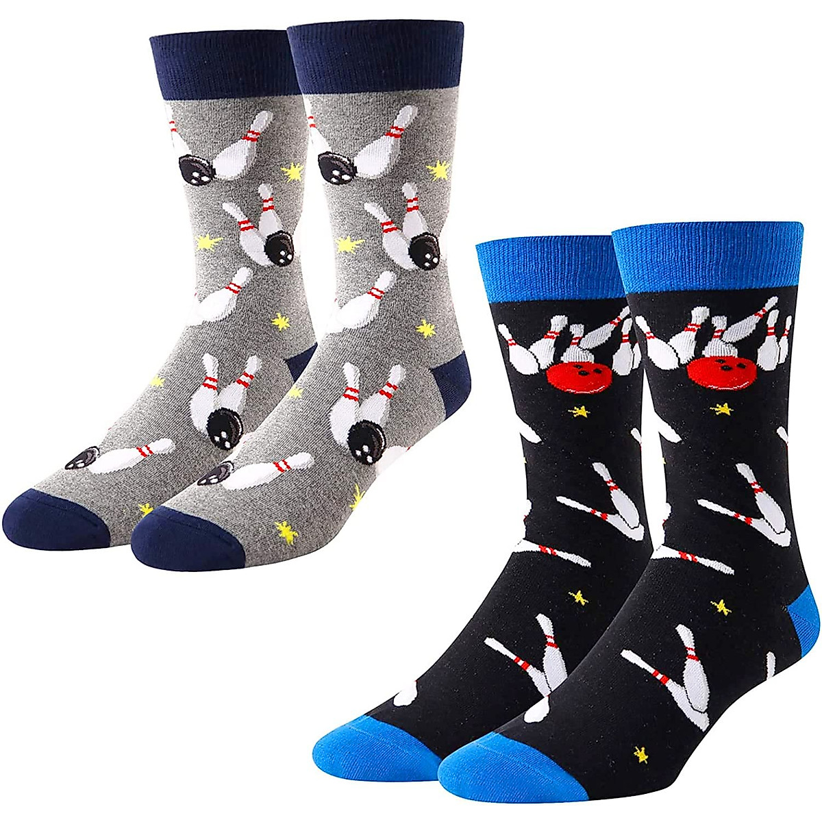 HAPPYPOP Gifts For Bowlers Men, Funny Bowling Gifts For Men, Bowling Gifts And Novelties, Mens Bowling Socks Funny Stocking Stuffers