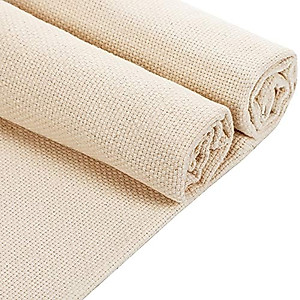 Punch Needle Cloth Needle Embroidery Fabric Needlework Fabric DIY Handmade Cloth for Art Embroidery Crafts Favors, 2 Yards by 1 Yard