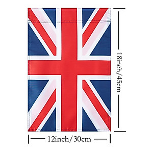 UK Flag ,United Kingdom British Garden Flags,Queen's Celebration Flag,Nationality UK Garden Flags,International World Country Nation Garden Flags, Celebration Parade Flags,Anniversary Celebration,Indoor and Outdoor Flag, Double-Sided.