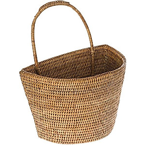 KOUBOO 1060072 La Jolla Rattan Wall Basket, Large, 13" x 8" x 15.5", Honey-Brown