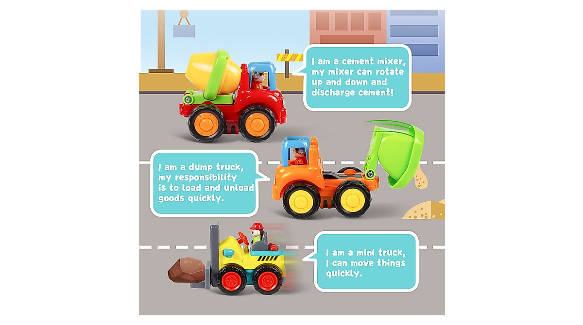 Woby Push and Go Friction Power Vehicles for Toddlers - Safe & Fun Toys